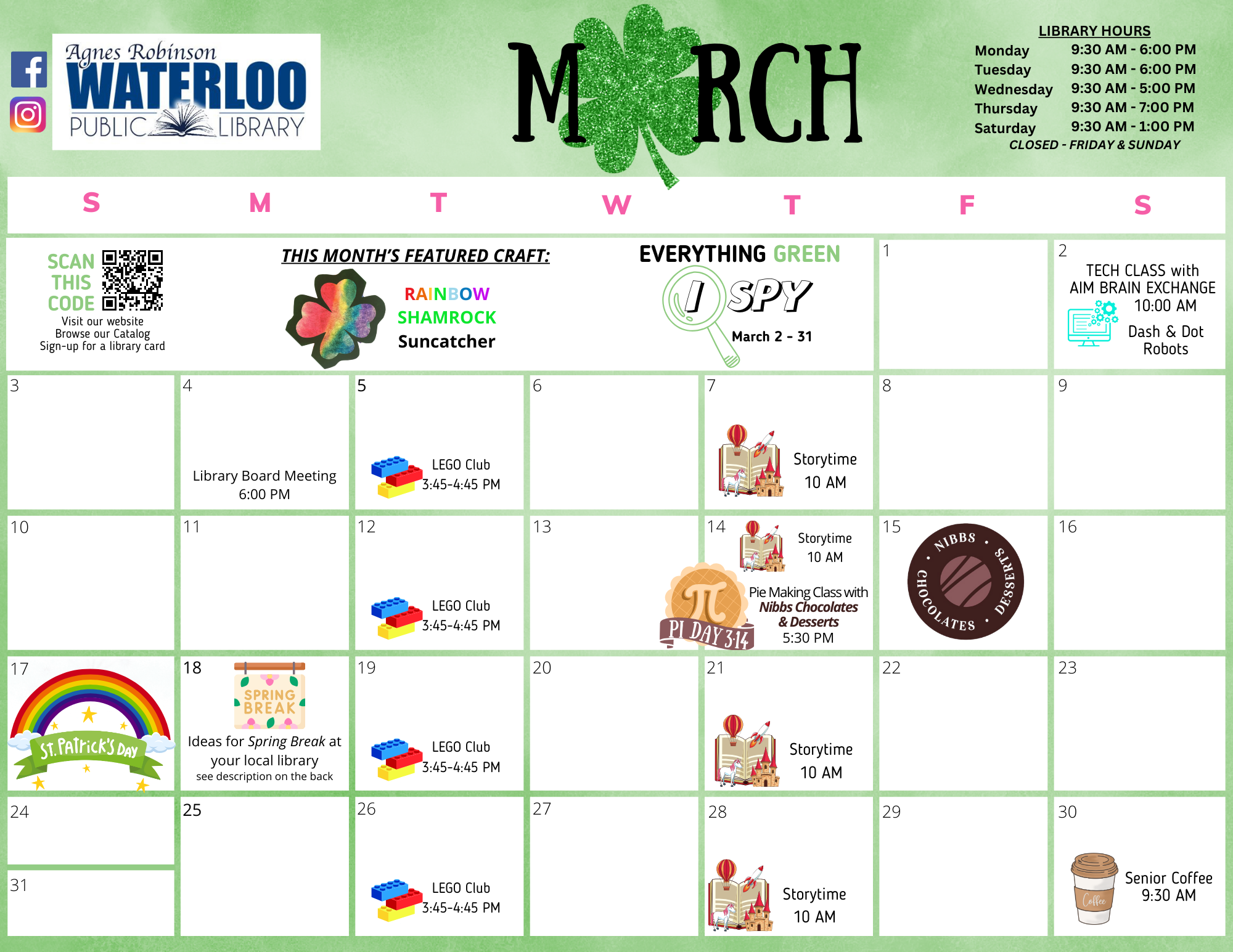 March Events – Agnes Robinson Waterloo Public Library